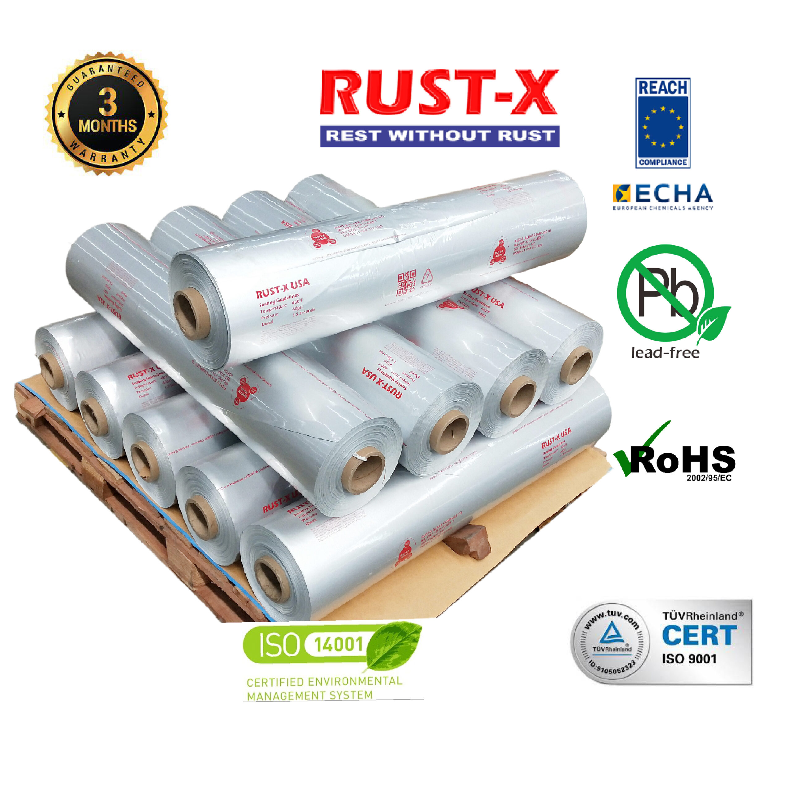 MIL-PRF-131 Class 1Rust-X Grade - Aluminum Barrier foil Silver/white ...